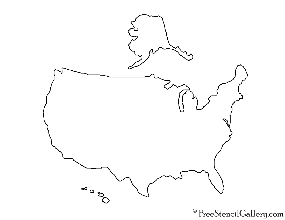 Table Levelers United States Map Stencil - Reusable 5.75x6 Inch ...