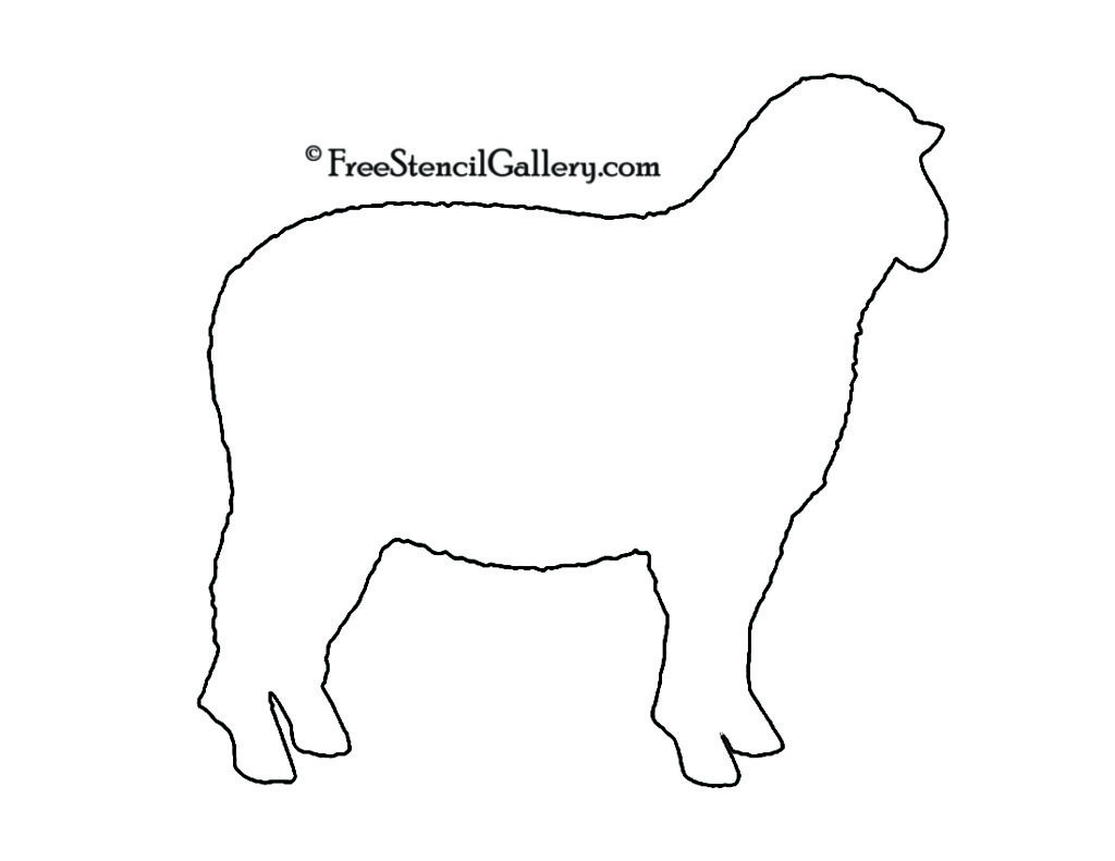 Sheep Silhouette 01 Stencil | Free Stencil Gallery