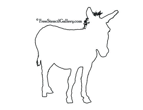 Donkey Silhouette Stencil | Free Stencil Gallery