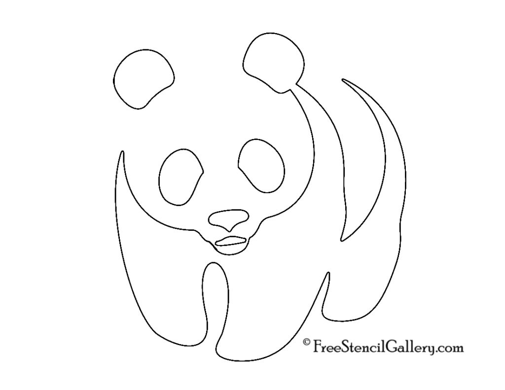 Panda Stencil | Free Stencil Gallery