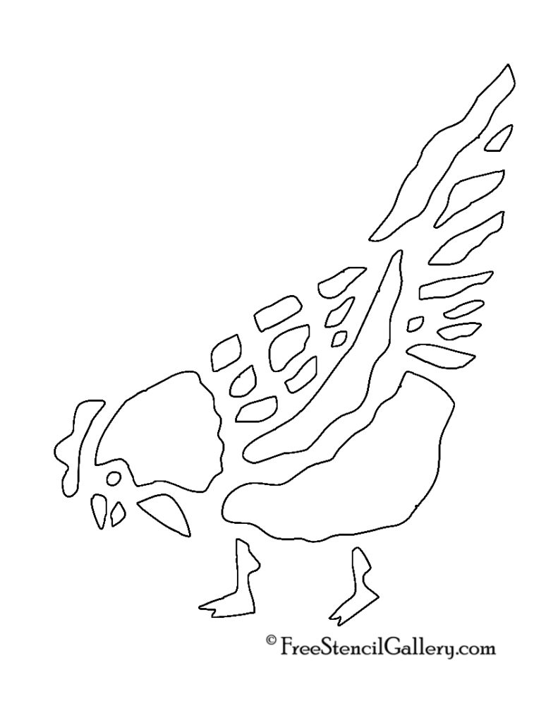 Chicken Stencil 2 | Free Stencil Gallery
