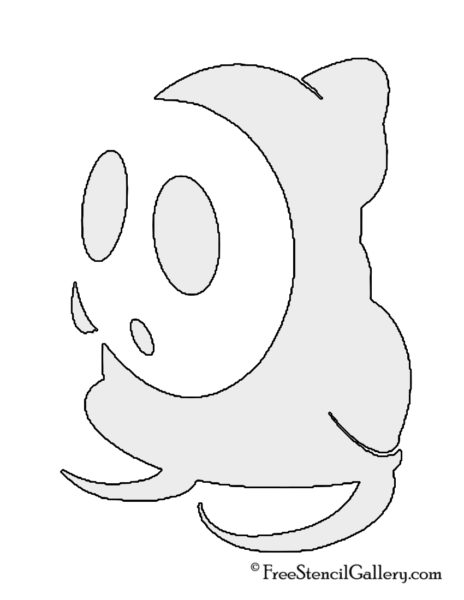 Shy Guy Stencil | Free Stencil Gallery