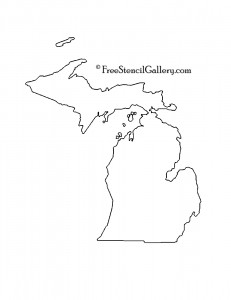 Michigan Stencil | Free Stencil Gallery
