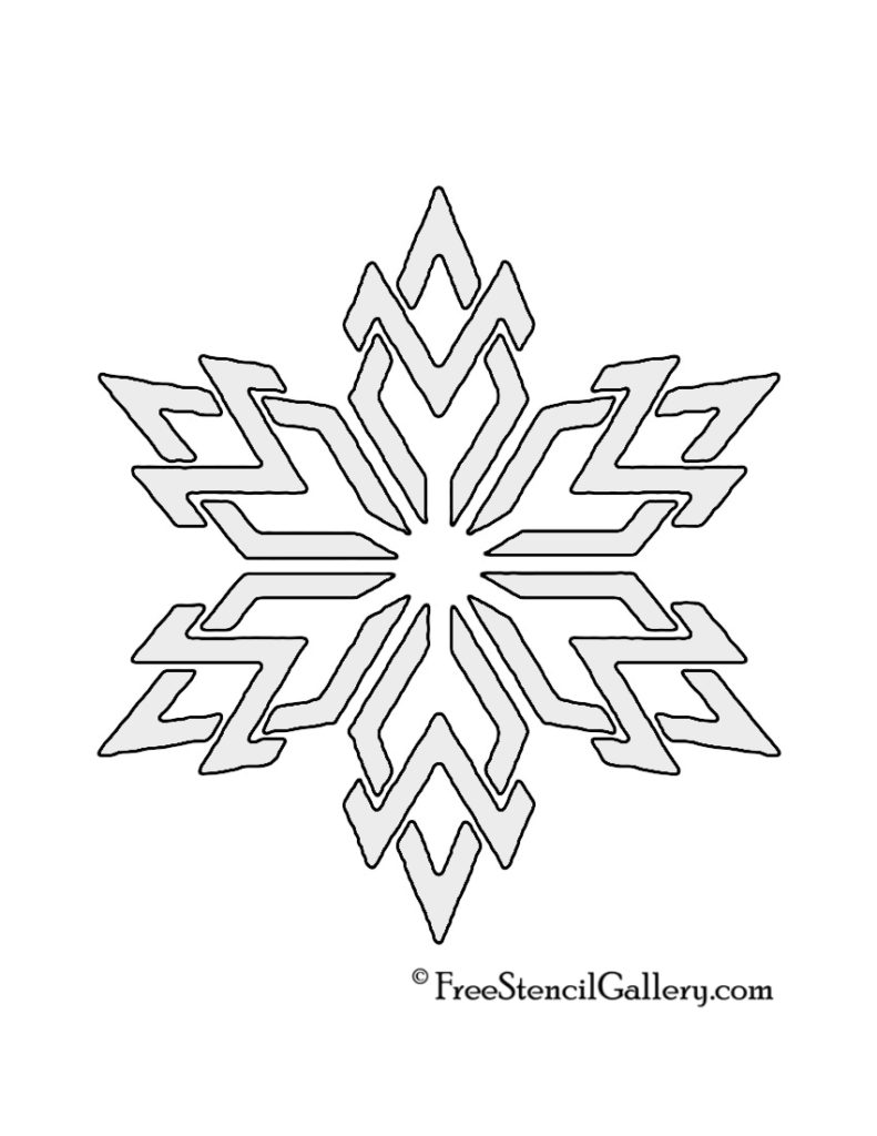 Snowflake Stencil 06 | Free Stencil Gallery