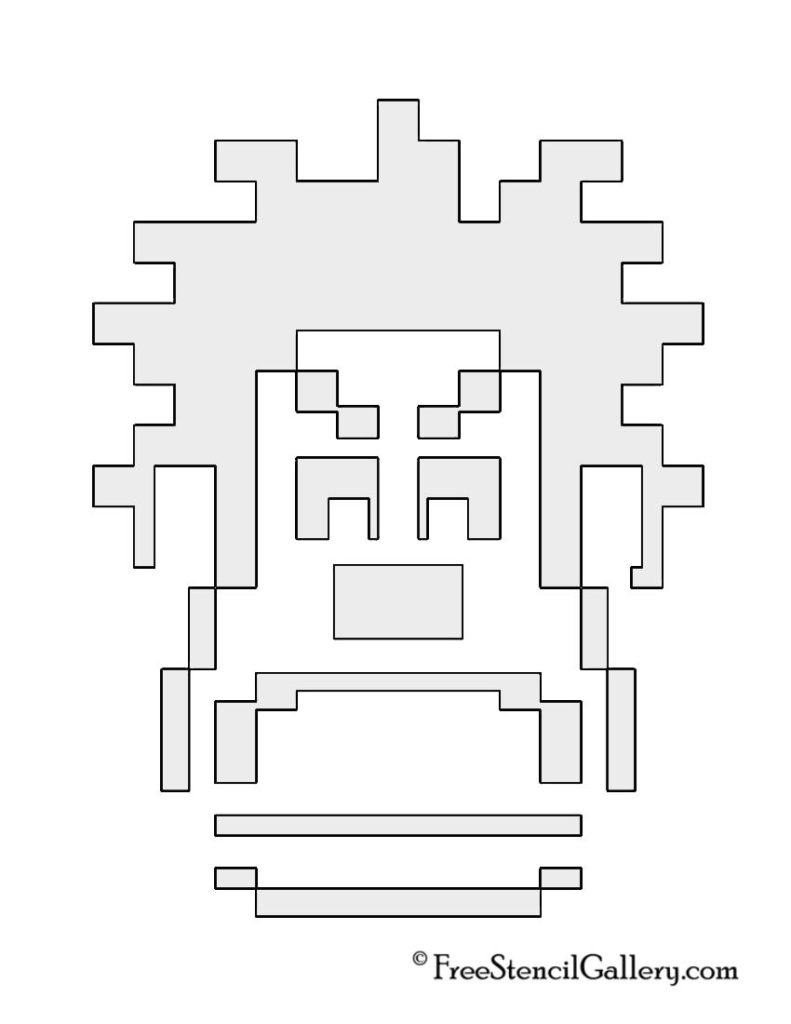8-Bit Wreck It Ralph Stencil | Free Stencil Gallery