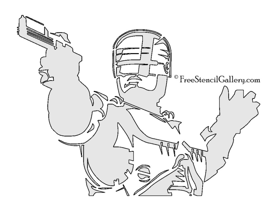 Robocop Stencil | Free Stencil Gallery