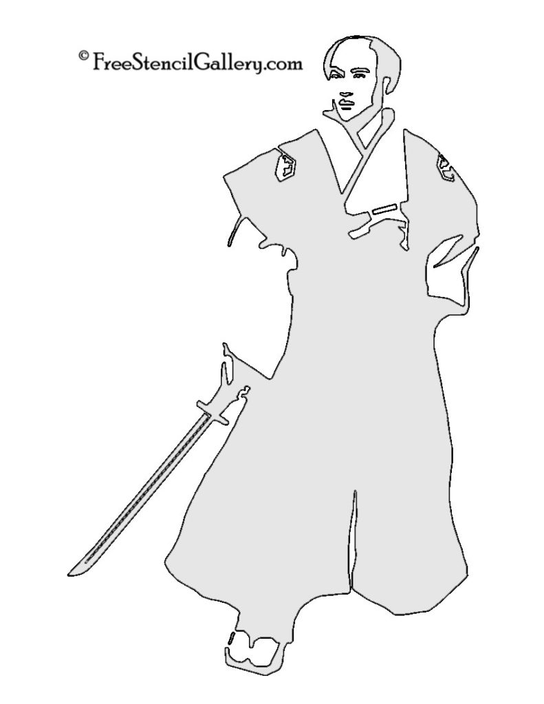 Samurai Stencil | Free Stencil Gallery