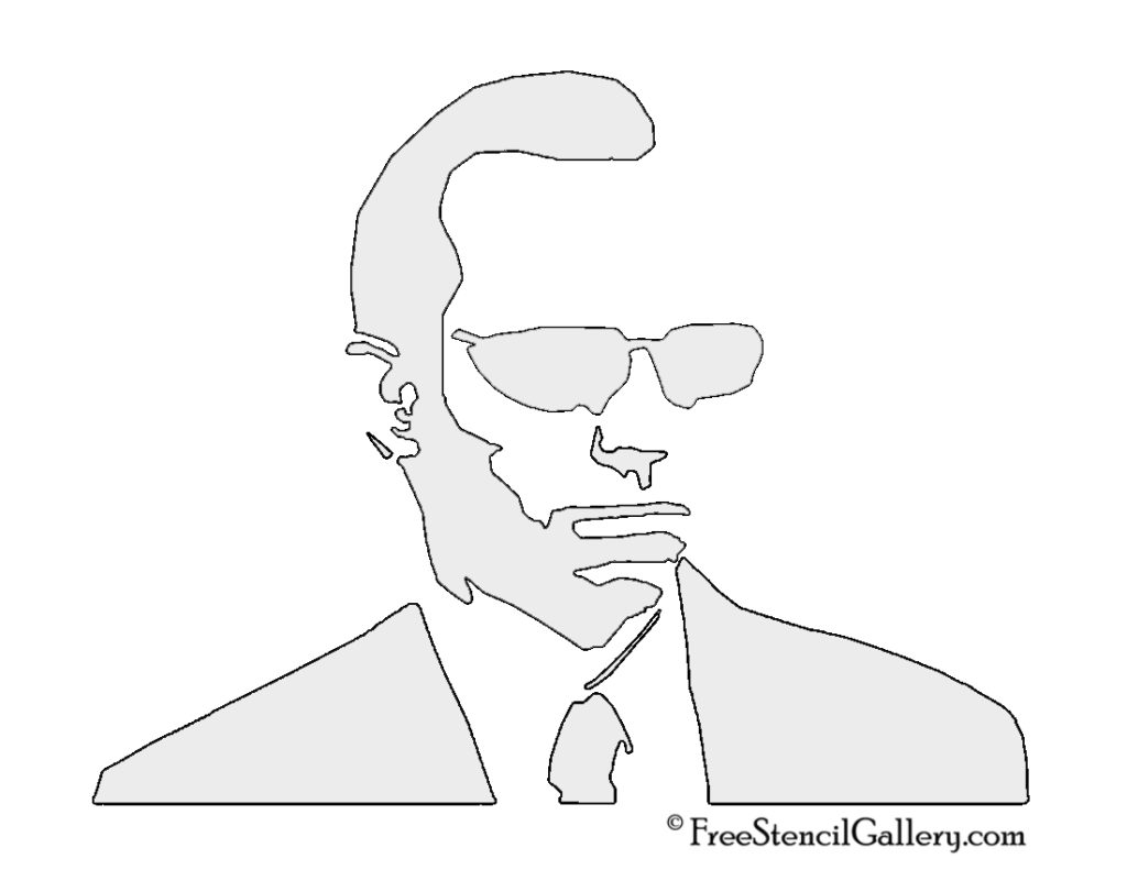 The Matrix - Agent Smith Stencil | Free Stencil Gallery