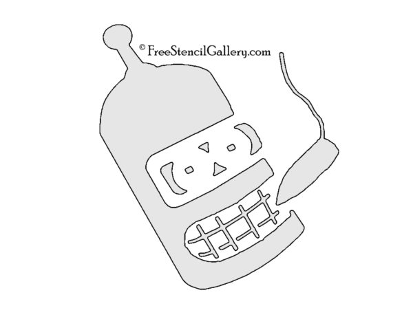 Futurama - Bender Stencil | Free Stencil Gallery