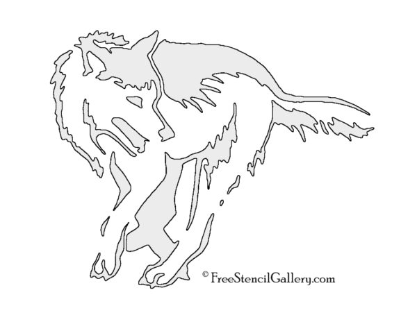 Wolf Stencil 03 | Free Stencil Gallery