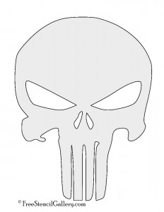 Punisher Skull Symbol Stencil | Free Stencil Gallery