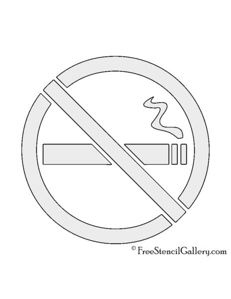 No Smoking Sign Stencil | Free Stencil Gallery