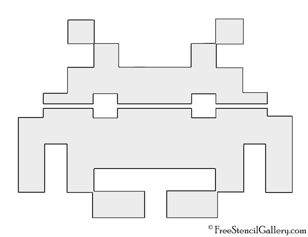 Space Invaders Stencil | Free Stencil Gallery