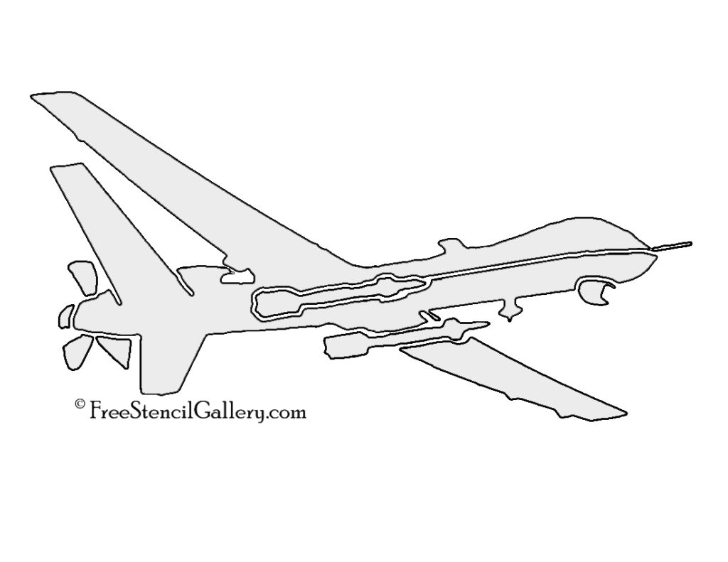 Drone Stencil | Free Stencil Gallery
