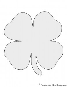 Four Leaf Clover Stencil | Free Stencil Gallery