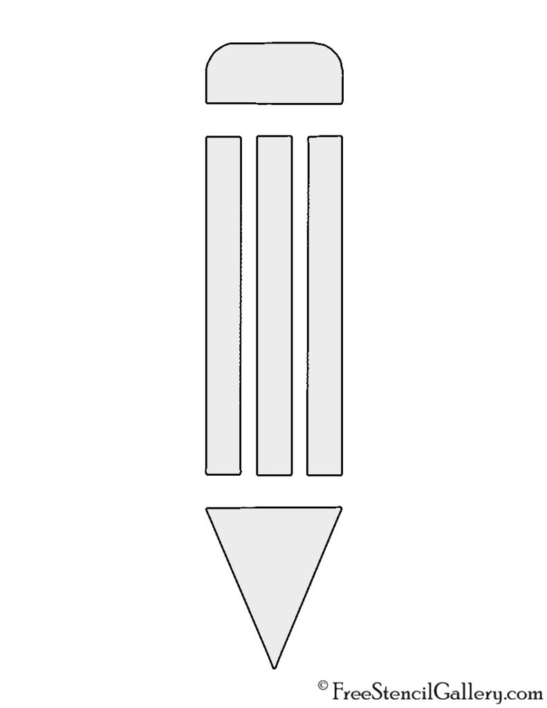 Pencil Stencil | Free Stencil Gallery