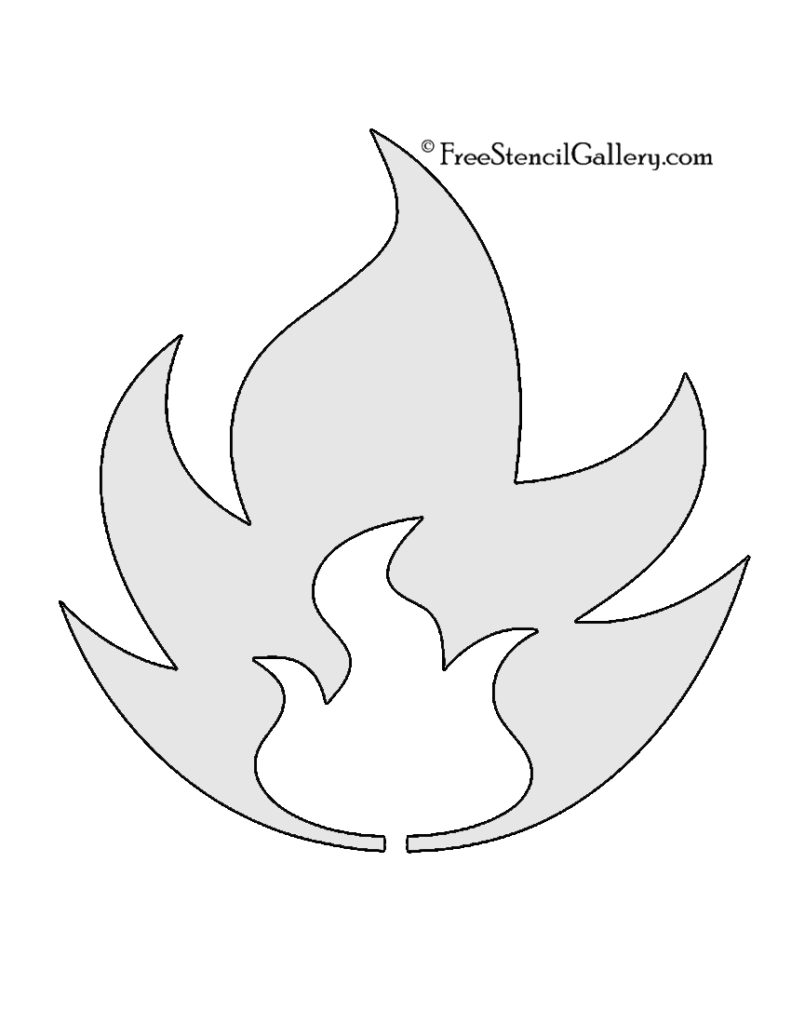 Pokemon – Fire Type Symbol Stencil | Free Stencil Gallery