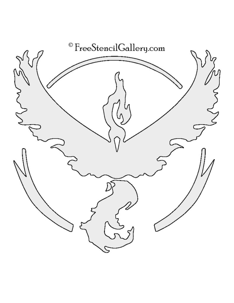 Pokemon Go - Team Valor | Free Stencil Gallery