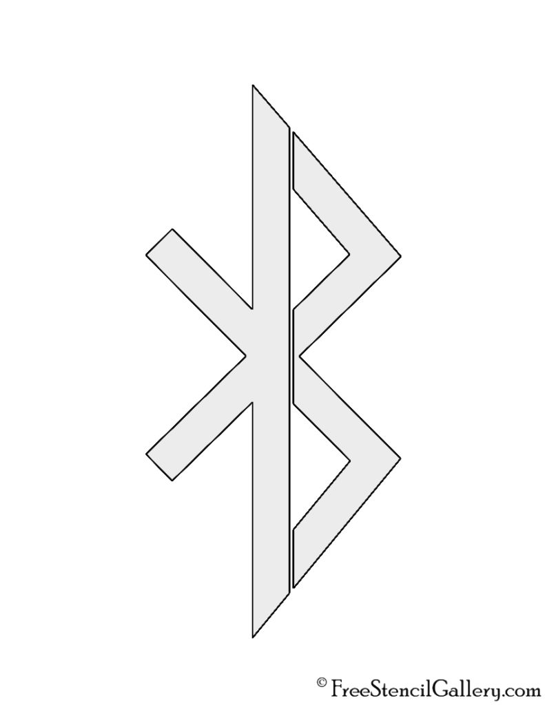 Bluetooth Symbol Stencil | Free Stencil Gallery