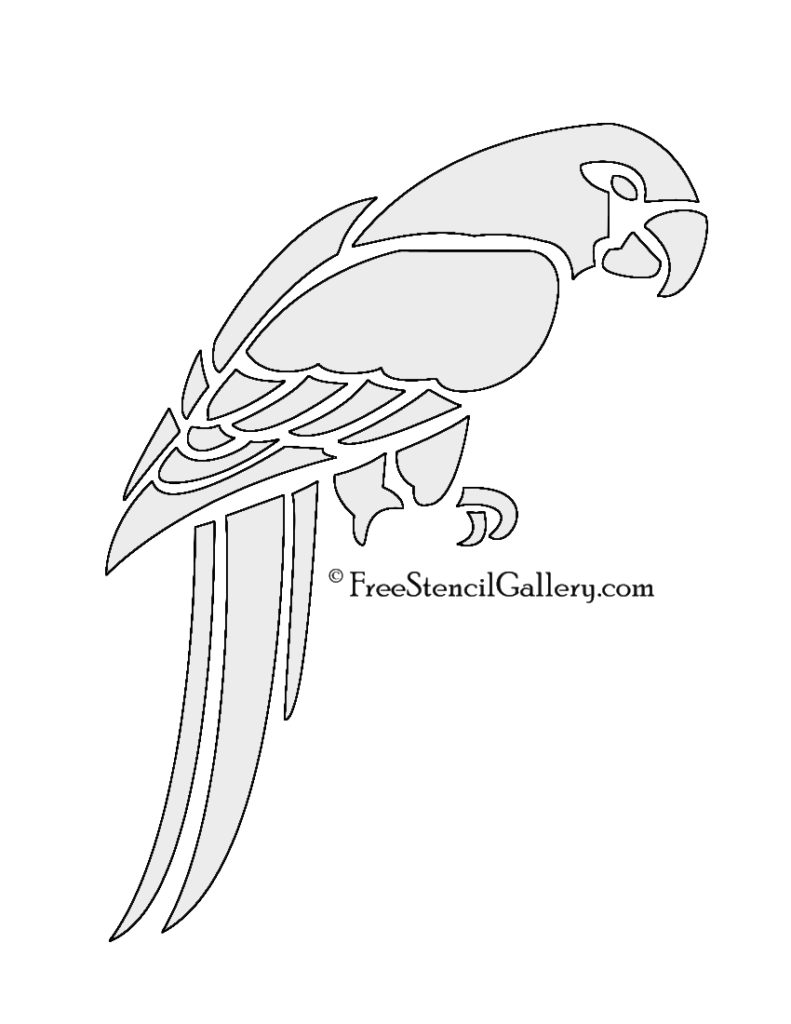 Parrot Stencil | Free Stencil Gallery