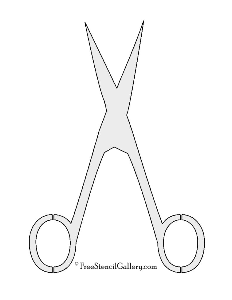 Scissors Stencil | Free Stencil Gallery