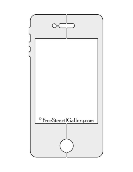 Smart Phone Stencil | Free Stencil Gallery