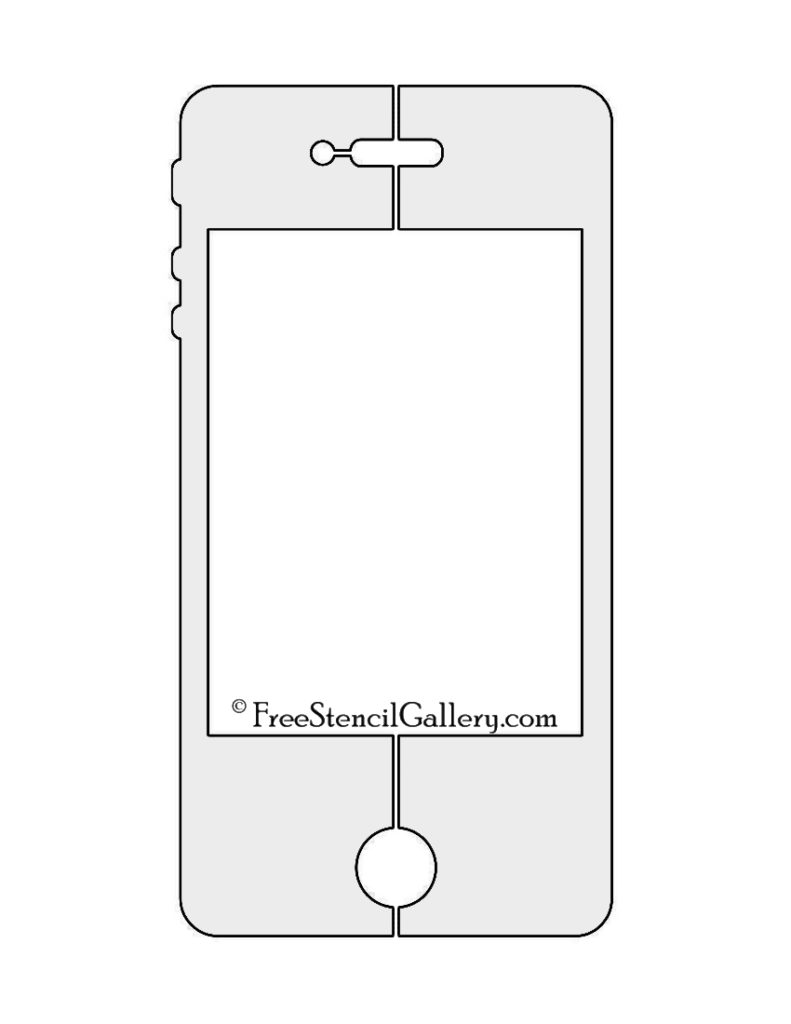 Smart Phone Stencil | Free Stencil Gallery