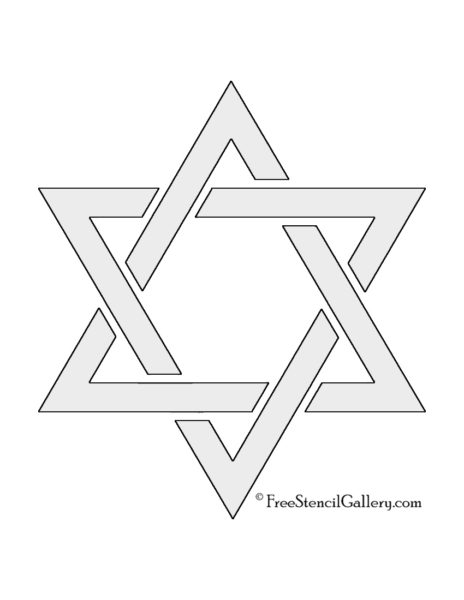 Star of David Stencil | Free Stencil Gallery