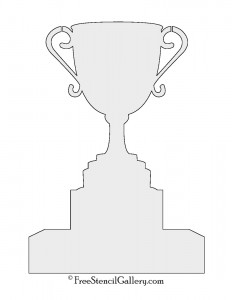 Trophy 01 Stencil | Free Stencil Gallery