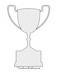 Trophy 02 Stencil | Free Stencil Gallery
