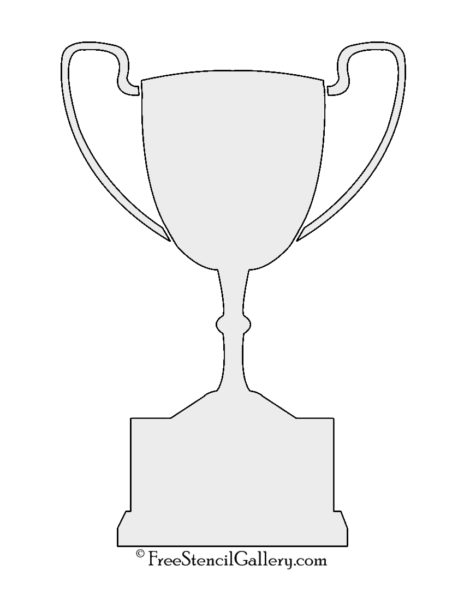 Trophy 02 Stencil | Free Stencil Gallery