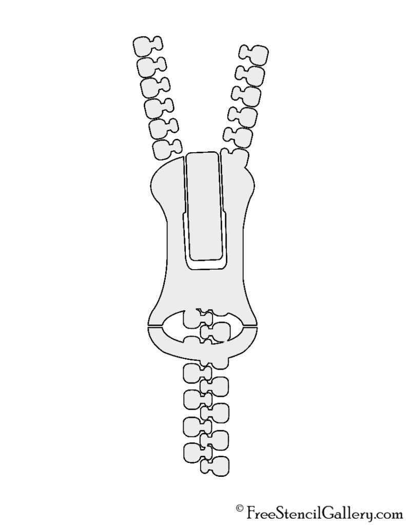 Zipper Stencil | Free Stencil Gallery