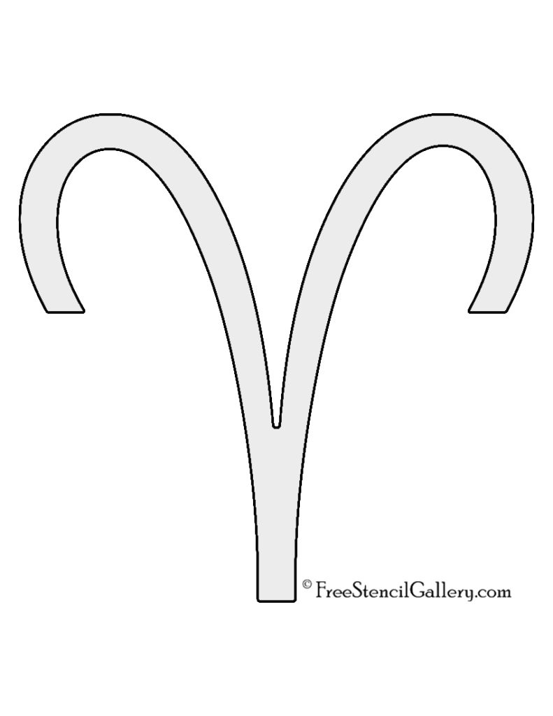 Zodiac - Aries Stencil | Free Stencil Gallery