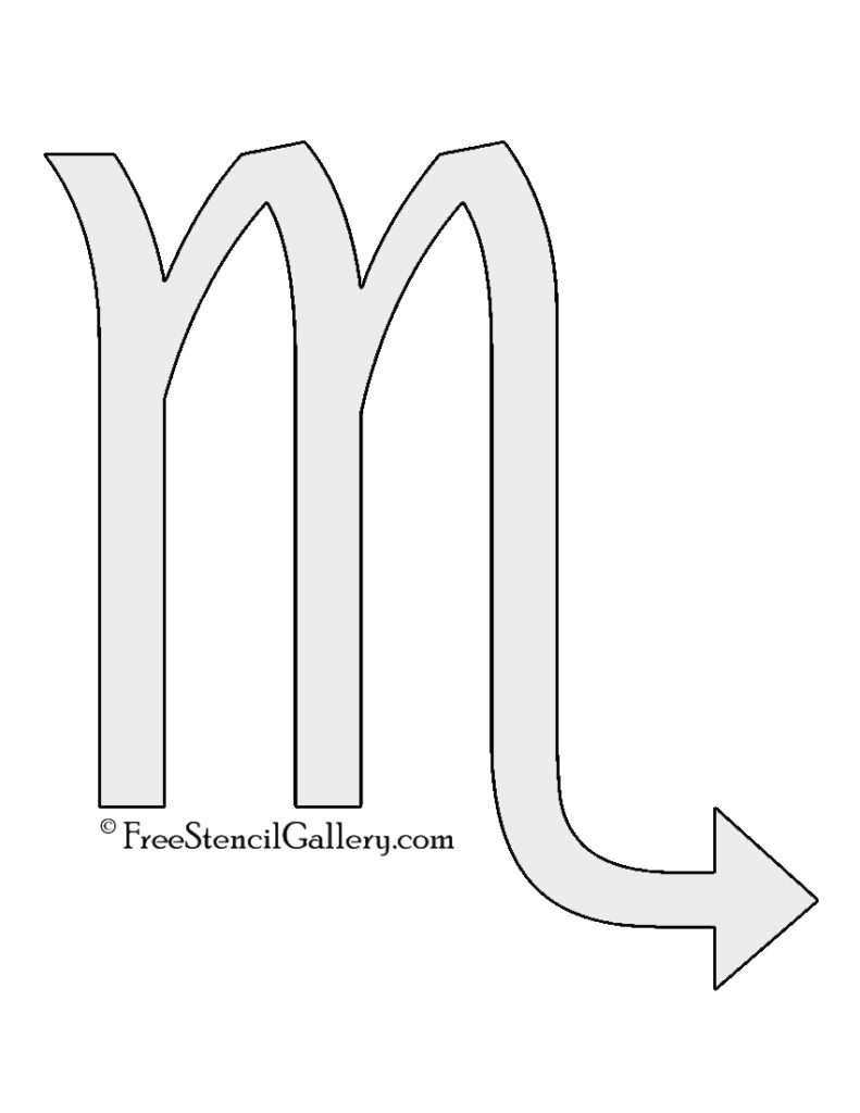 Zodiac - Scorpio Stencil | Free Stencil Gallery