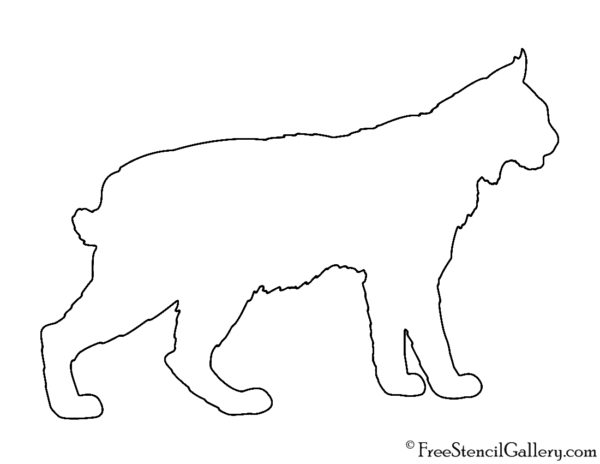 Bobcat Silhouette Stencil | Free Stencil Gallery