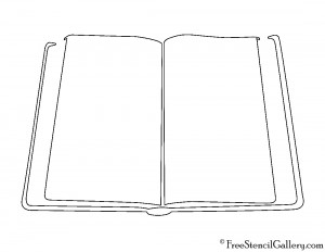 Book Stencil | Free Stencil Gallery
