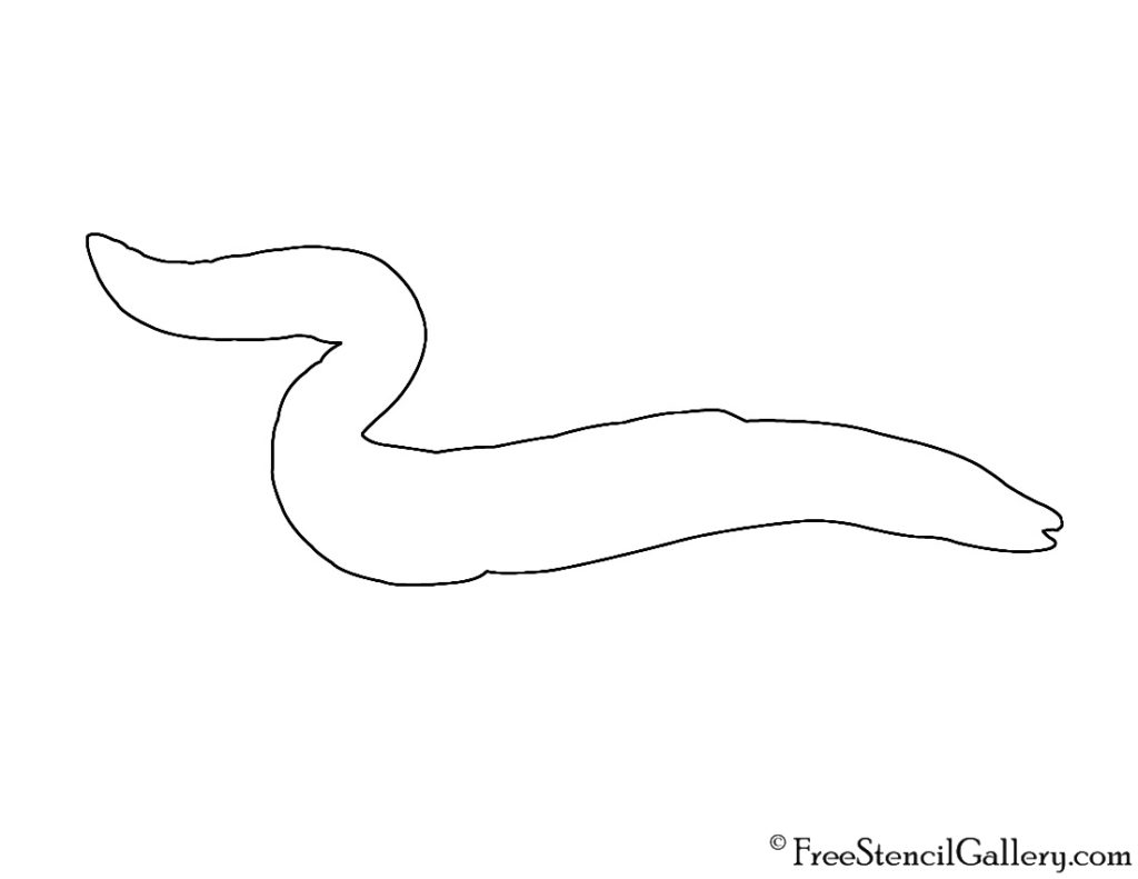 Eel Silhouette Stencil | Free Stencil Gallery