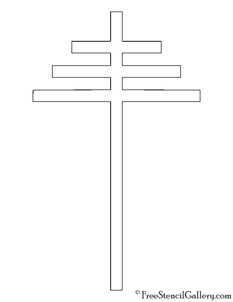 Papal Cross Symbol Stencil | Free Stencil Gallery