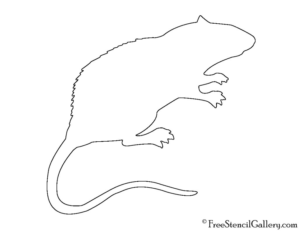 Rat Silhouette Stencil | Free Stencil Gallery