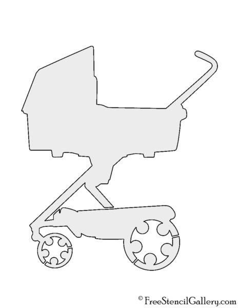 Stroller Stencil | Free Stencil Gallery