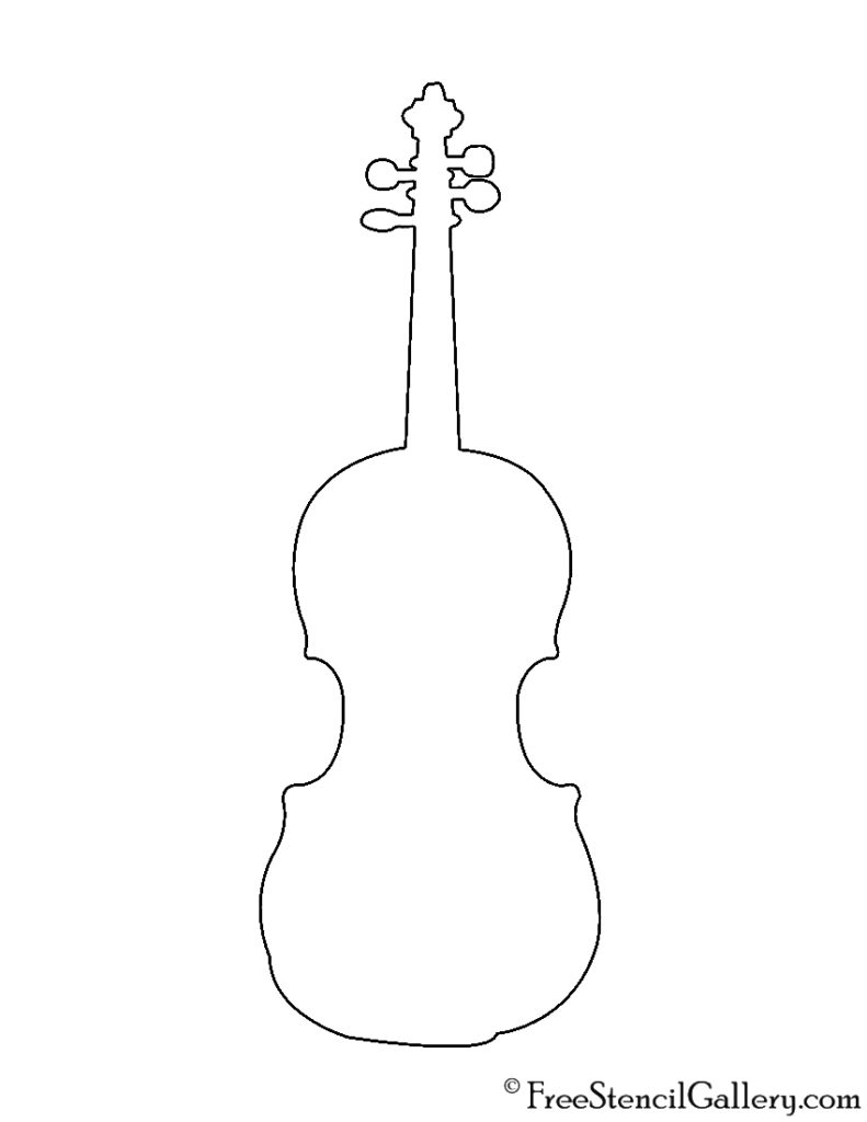 Violin Stencil | Free Stencil Gallery