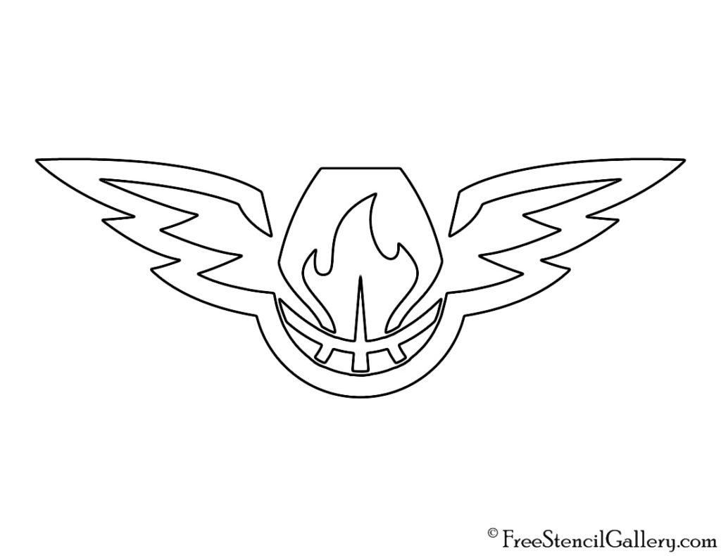 NBA Atlanta Hawks Logo 02 Stencil | Free Stencil Gallery