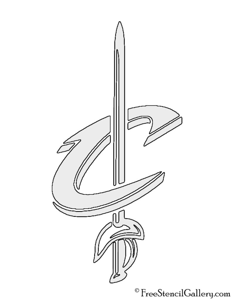 NBA Cleveland Cavaliers Logo 02 Stencil | Free Stencil Gallery