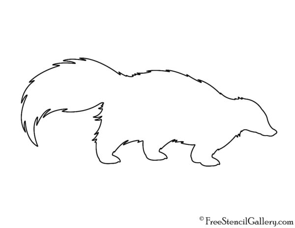Skunk Silhouette Stencil | Free Stencil Gallery