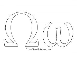 Greek Letter – Omega | Free Stencil Gallery