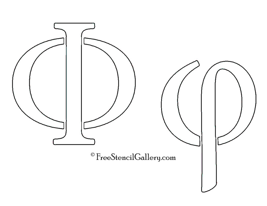 Greek Letter - Phi | Free Stencil Gallery