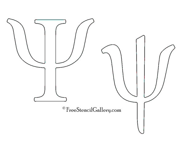Greek Letter – Psi | Free Stencil Gallery