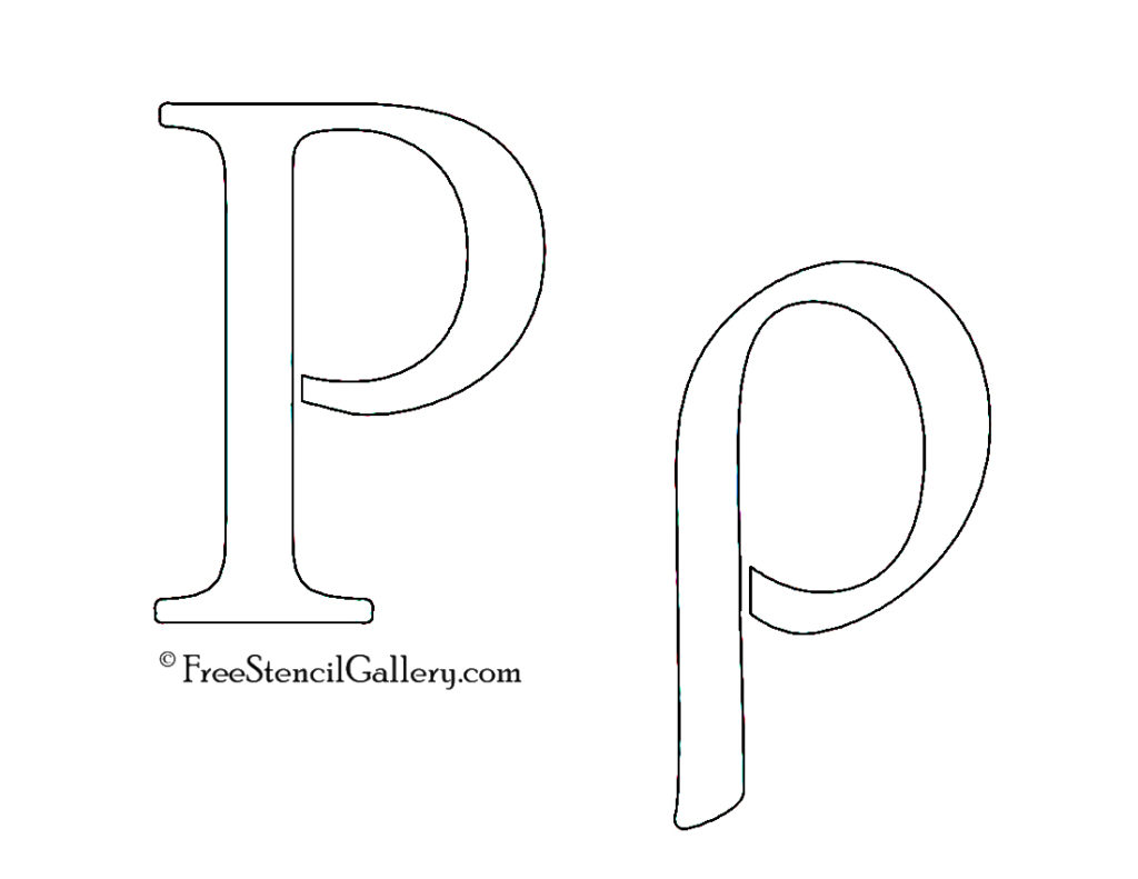 Greek Letter - Rho | Free Stencil Gallery