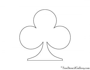 Playing Card Suit - Club Stencil | Free Stencil Gallery