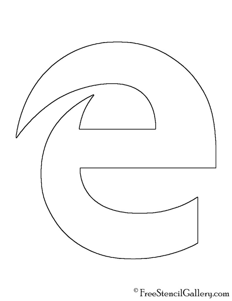 Microsoft Edge Logo Stencil | Free Stencil Gallery